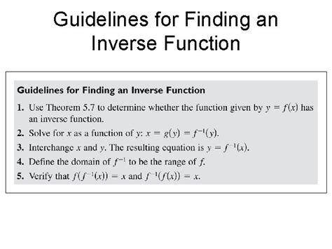 Chapter 5 Section 5 3 Inverse Functions Definition