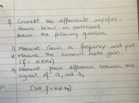 1 Connekt The Differentiate Amplifier Shown Below