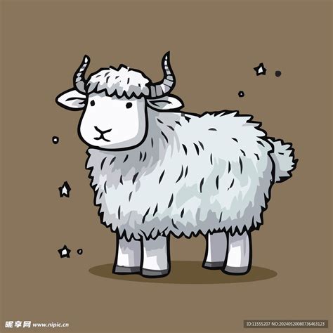 可爱小羊矢量卡通画儿童插画设计图家禽家畜生物世界设计图库昵图网