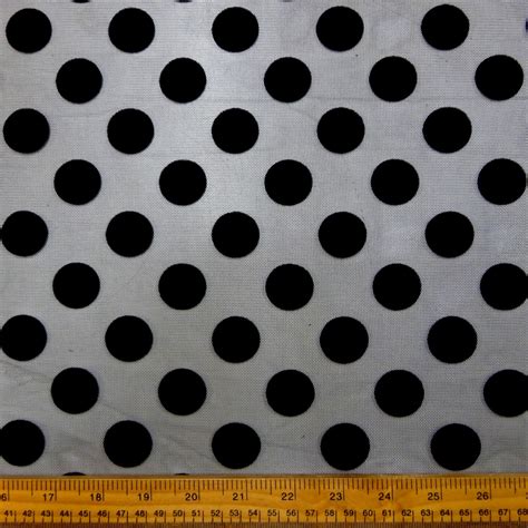 Mesh Netting Fabric Flock Spot 2cm So Seductive Black Fabric Land