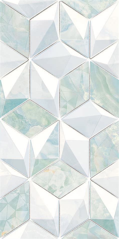 Плитка декор Alma Ceramica Nevada голубая геометрия 01 500x249x7,5 мм ...