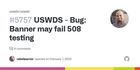 Uswds Bug Banner May Fail 508 Testing · Issue 5757 · Uswdsuswds · Github