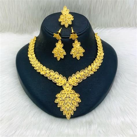 24k Gold Jewellery Set Etsy Canada