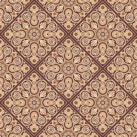 Seamless Abstract Geometric Pattern Square Vintage Decorative