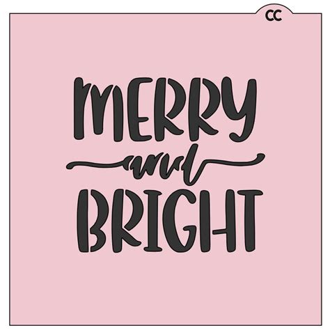 Merry And Bright Stencil