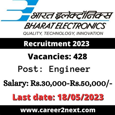 Bel Recruitment 2023 428 Engineer Posts Career2next