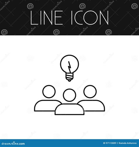 Brainstorming Outline Icon Vector Illustration 135340658