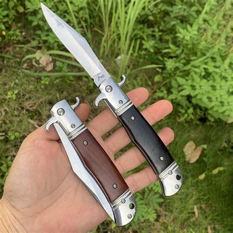 Newest Hot Akc Spring Assisted Quick Opening Folding Knives 440c Blade Switchblade Edc Hunting