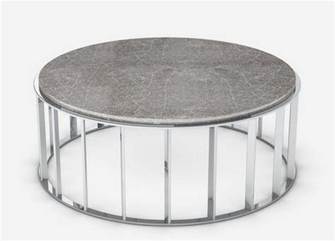 Casa Padrino Couchtisch Luxus Couchtisch Grau Silber Ø 100 X H 42 Cm