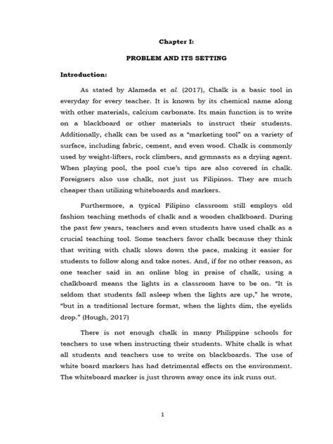 A Comparative Investigation Of The Properties Of Chalk Pdf Survey