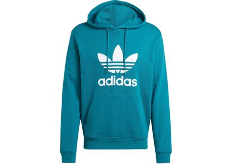 Adidas Adidas Adicolor Classics Trefoil Hoodie Legacy Teal Reversible