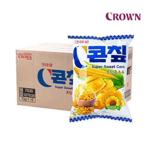 리씽크 크라운 콘칩 초당옥수수 70g X 16개