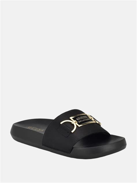 Pure Satin Pool Slides Guess Factory