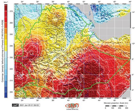 Downward Surface Shortwave Radiation In Ethiopia 2018 Visualised Download Scientific Diagram