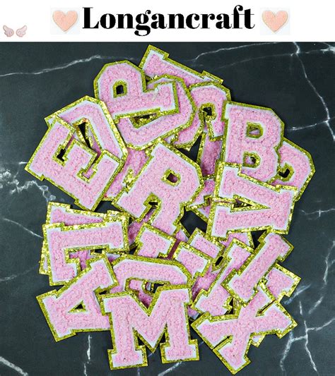 21 Inch Pink Letter Patch For Diy Names Decorate Alphabet Patches