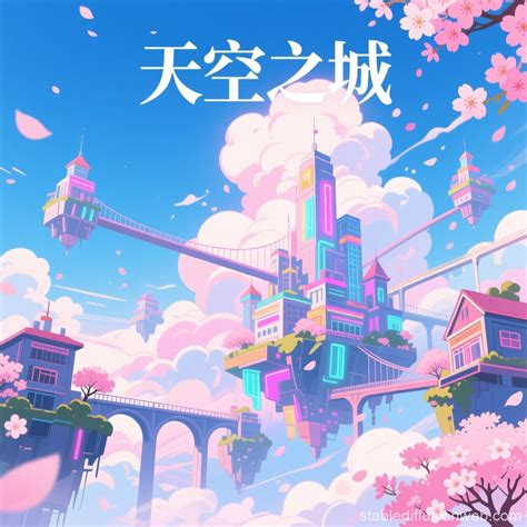 Dreamy Sky City Anime Poster Stable Diffusion Online