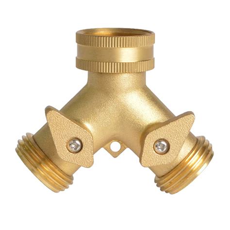Buy Holzsammlung Solid Brass 2 Way Double Hose Water Distributor Hose Splitter Spliter Garden
