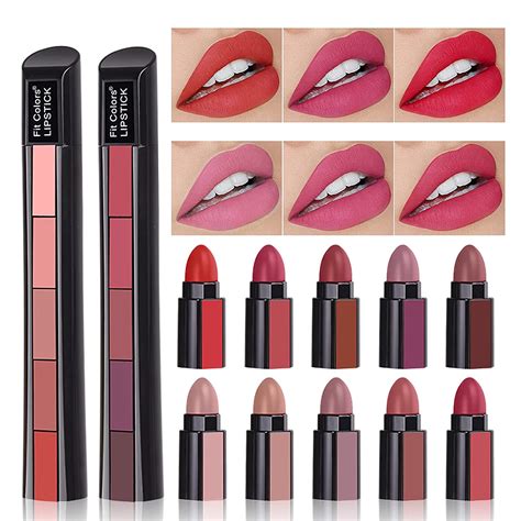 Miss Beauty 5 In 1 Lipstick Matte Lipsticks Waterproof Long Lasting