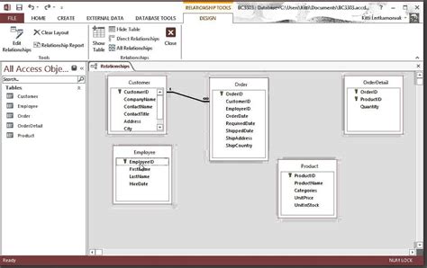 Create Relationship On Access 2013 Youtube