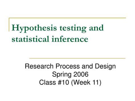 Ppt Hypothesis Testing And Statistical Inference Powerpoint Presentation Id2935948