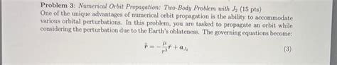 Solved Problem Numerical Orbit Propagation Two Body Chegg