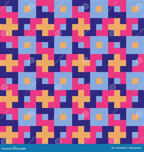 Square Tile Pattern Seamless Repeated Vector Background Stock Vector