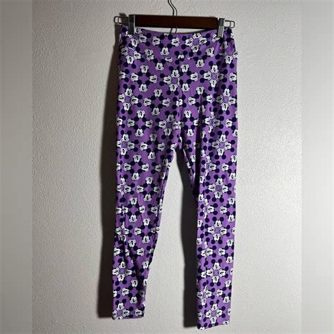 Lularoe Pants And Jumpsuits Lularoe Disney Leggings Amazing Purple Mickey Mouse Poshmark