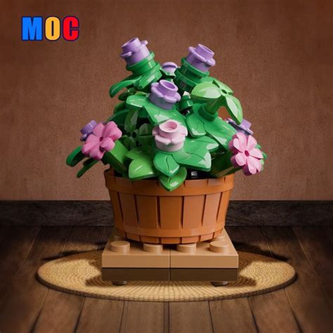 Gobricks Version 55pcs Moc 181229 Flowerpot Joy Bricks