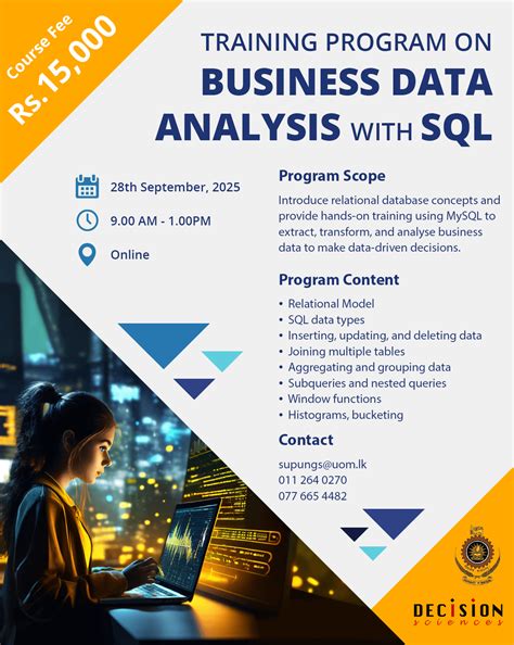 Training Program On Business Data Analysis With Sql University Of