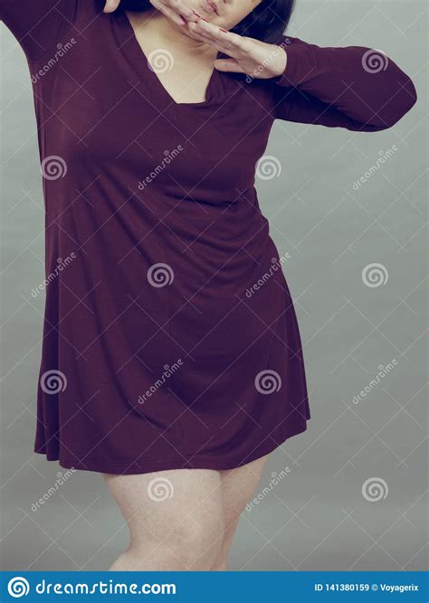 Woman Wearing Long Dress Tunic Stock Image Image Of Trendy Clothing