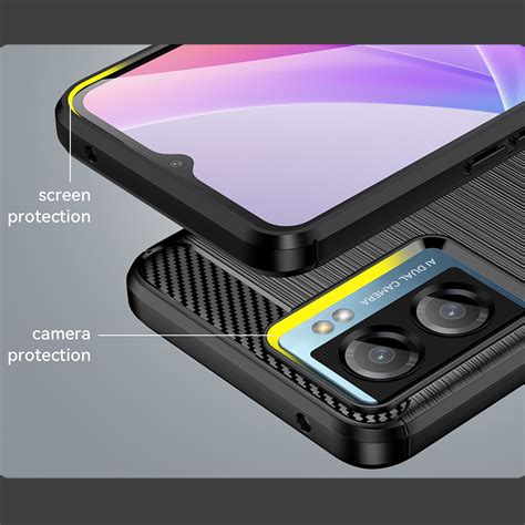 Flexi Slim Carbon Fibre Case For Oppo A77 5g Black