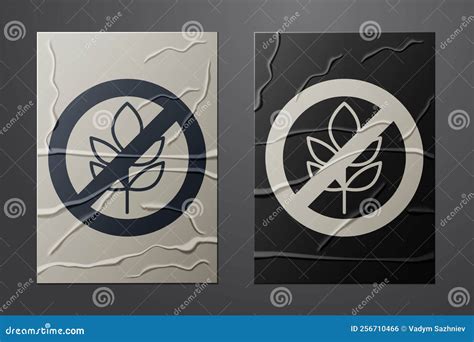 Icône Blanche Sans Gluten Blanc Fond Blanc Isolé Aucun Signe De Blé