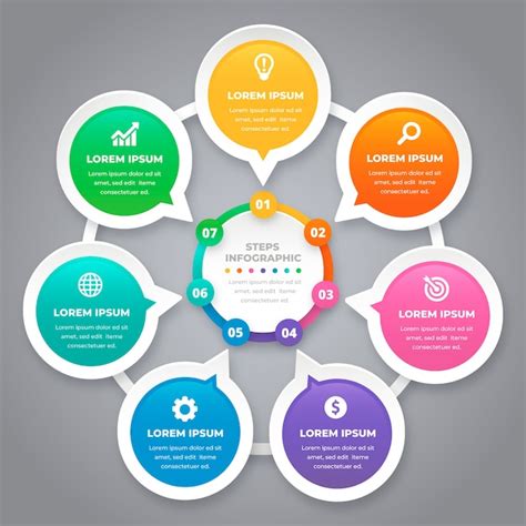 Premium Vector Colorful Steps Infographic