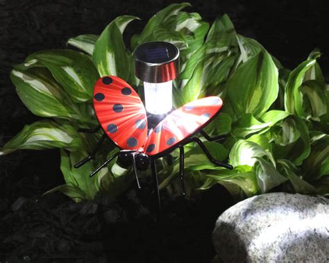 Flying Ladybug Solar Light With Garden Stake Practicalart