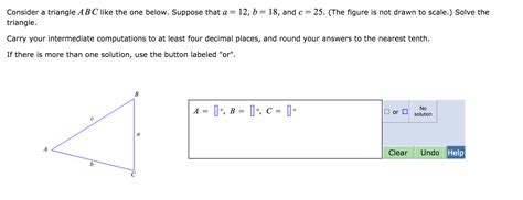 Solved Consider A Triangle Abc Like The One Below Suppose