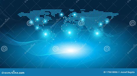 Abstract Blue Futuristic Modern Style Cloud Computing Networks