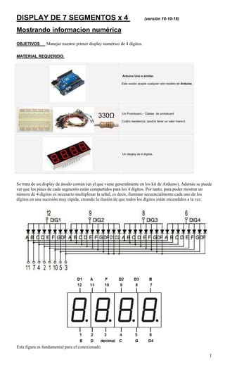 Guía del display 7 segmentos cátodo común datasheet Polaridad