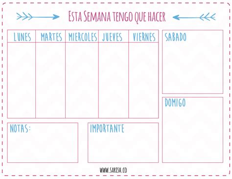 Planer Semanal Planner Bullet Journal Calendario Semanal Para