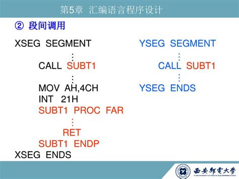 微机原理与接口技术 第5章 汇编语言程序设计 西安邮电大学计算机学院 王 钰 Ppt Download