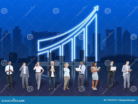 Increasing Business Graph Chart Data Concept Stock Image Image Of