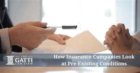 Insurance Companies Look At Pre Existing Conditions Gatti