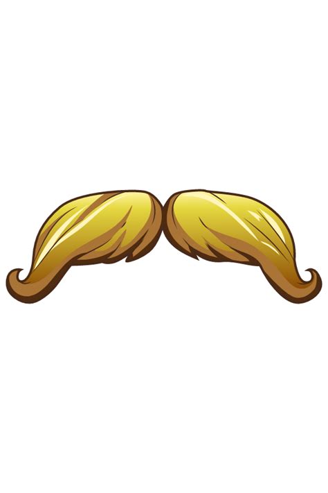 Blonde Handlebar Mustache Sticker Sticker Mania