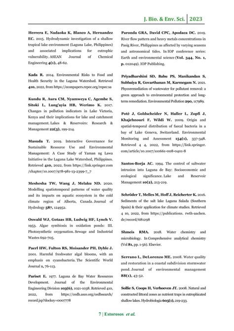 Assessment Of Spatial Variations In Surface Water Quality Of Laguna Lake Stations Using Cluster