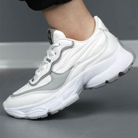 خرید و قیمت کتونی دخترانه میو میو سفید طوسی