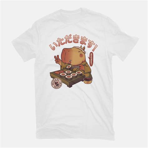 Sushi Chef Cute Capybara Mens Premium Tee Tobefonseca By Teefury