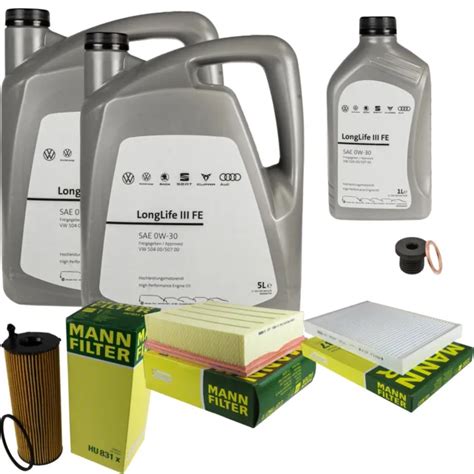 Mann Inspection Set 11 L Vw Huile Moteur 0w 30 Longlife Iii Fe Pour