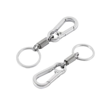 Unique Bargains Metal Swivel Lobster Clasp Clip Keyring Keychain Key