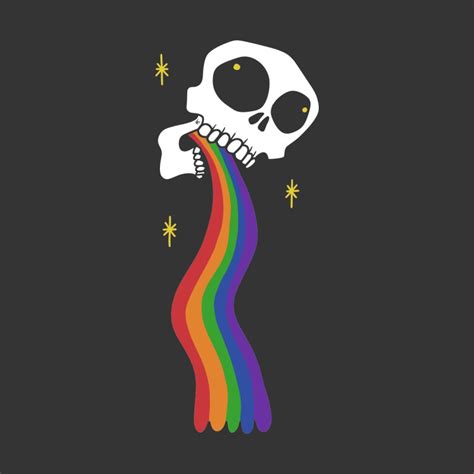 Rainbow Vomiting Skull Women S T Shirt Fitted Patterns And Critters