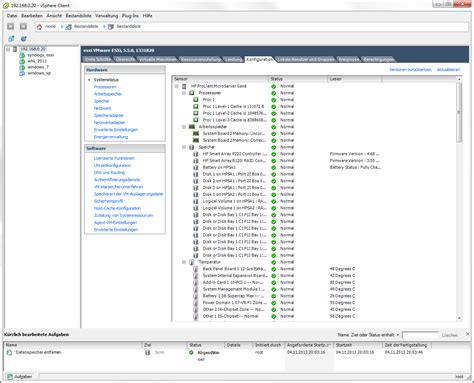 VSphere Client Systemstatus STRUB ND Net