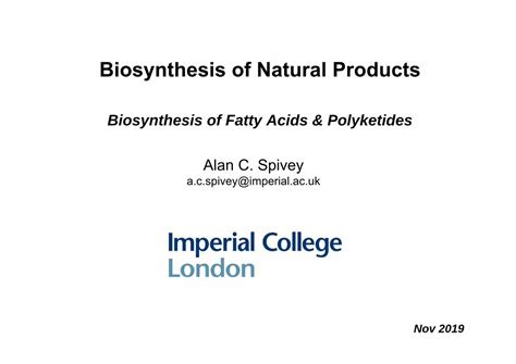 Pdf Biosynthesis Of Fatty Acids And Polyketides Dokumentips